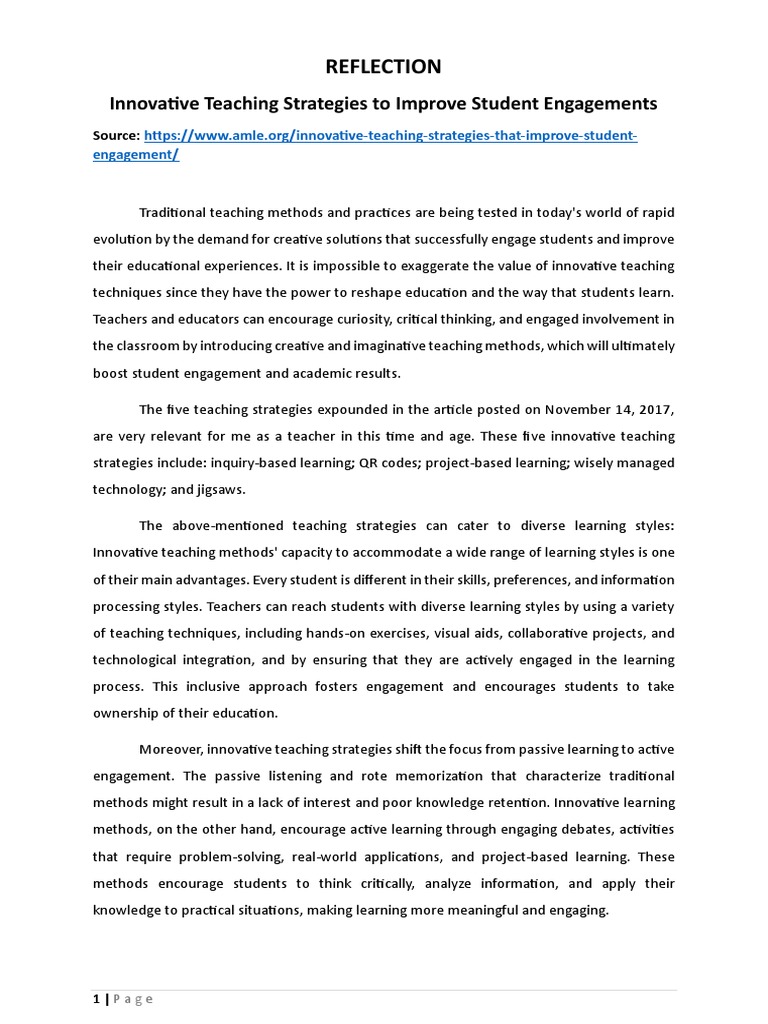 Innovative Teaching Strategies | PDF