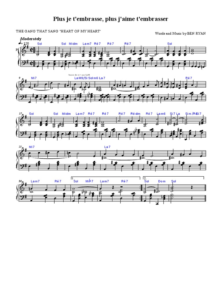 Plus Je T'embrasse Plus J'aime T'embrasser | PDF