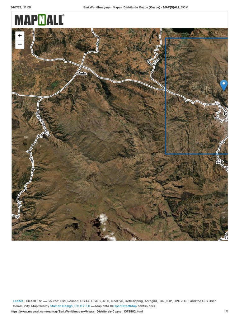 Esri - WorldImagery - Mapa - Distrito de Cuzco (Cusco) - MAP (N) | PDF