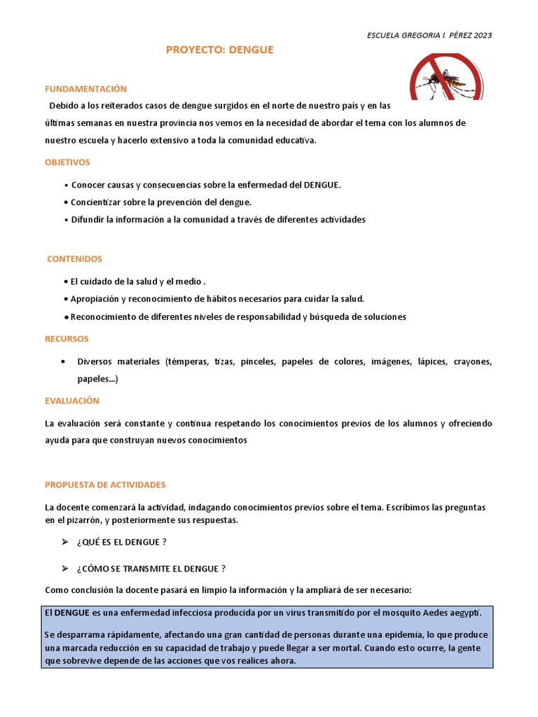 PROYECTO DENGUE | PDF