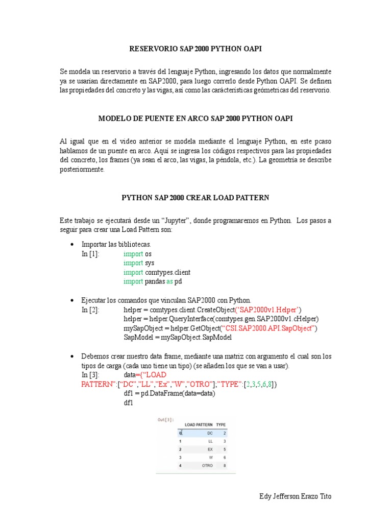 Python, SAP2000 y Estructuras v3 | PDF