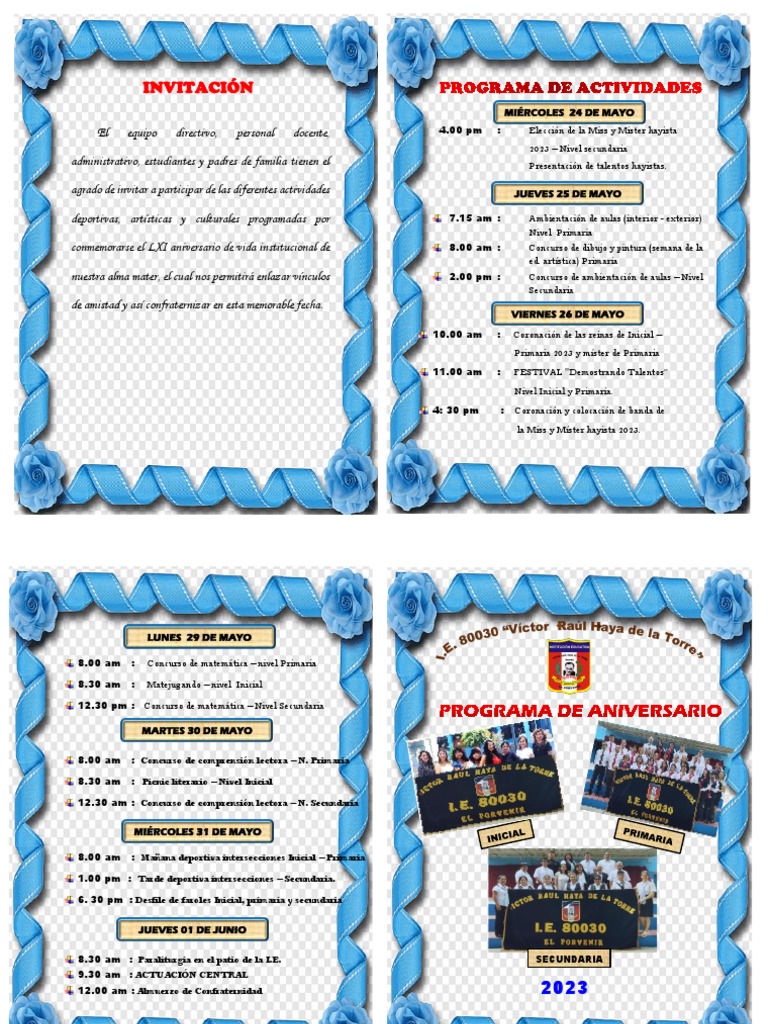 Programa de Aniversario 2023 | PDF