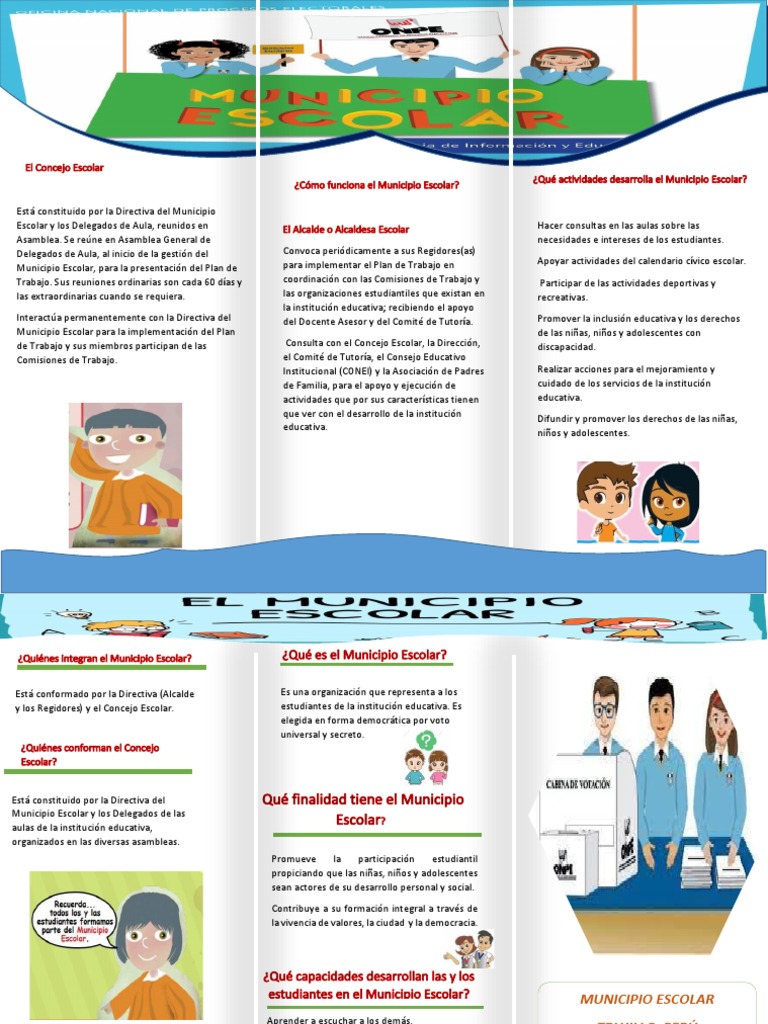 Triptico de Municipio Escolar | PDF
