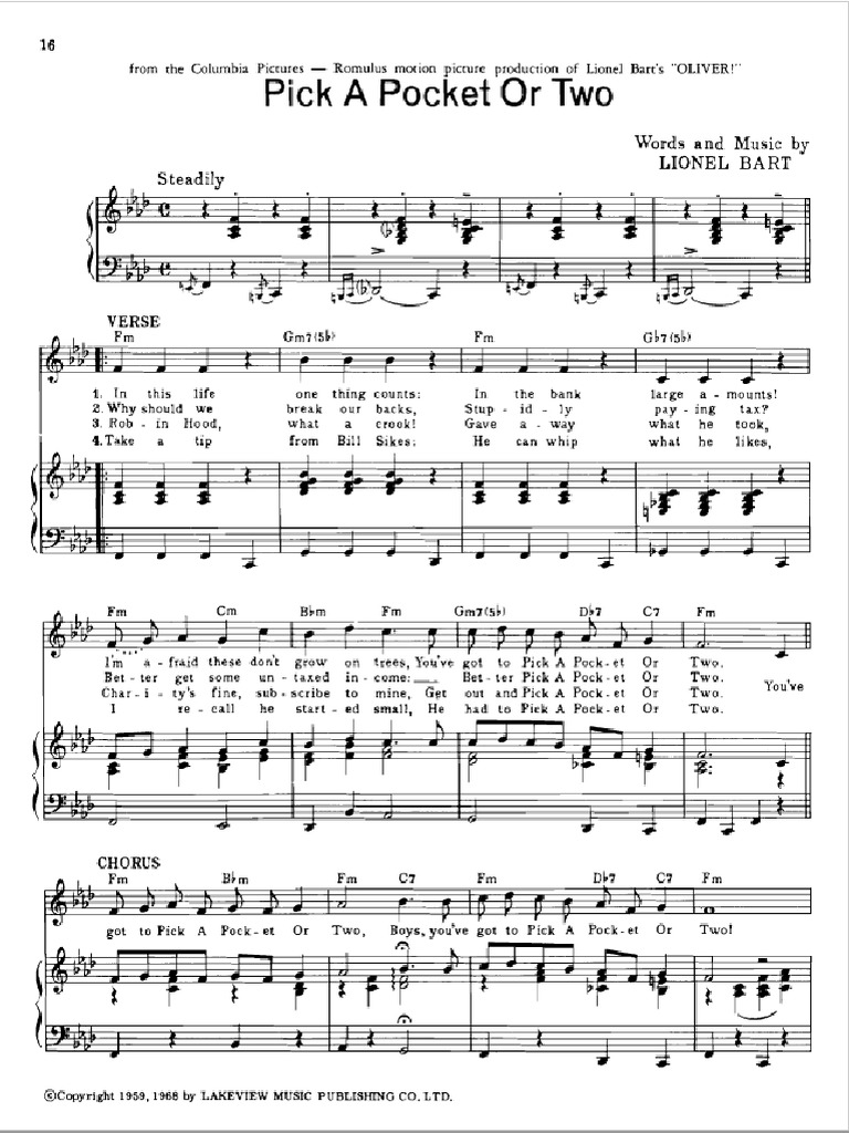 Pick a Pocket or Two 1959 (Dragged) | PDF