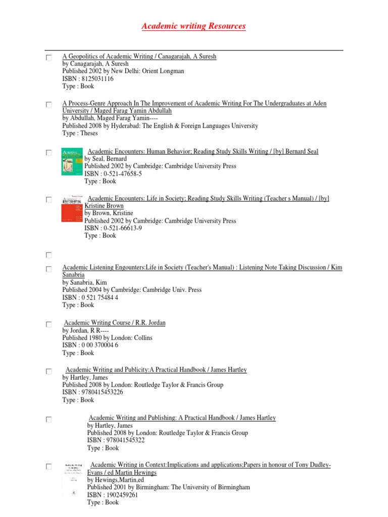 Academic Writing Books | PDF