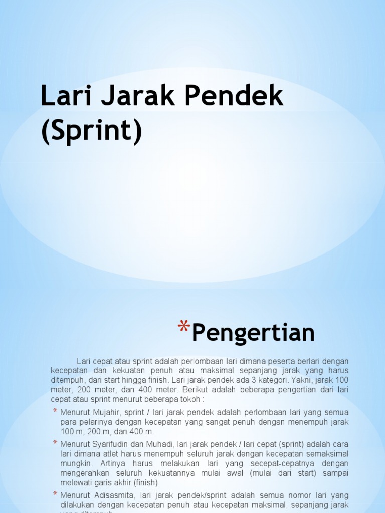 Lari Jarak Pendek Sprint | PDF