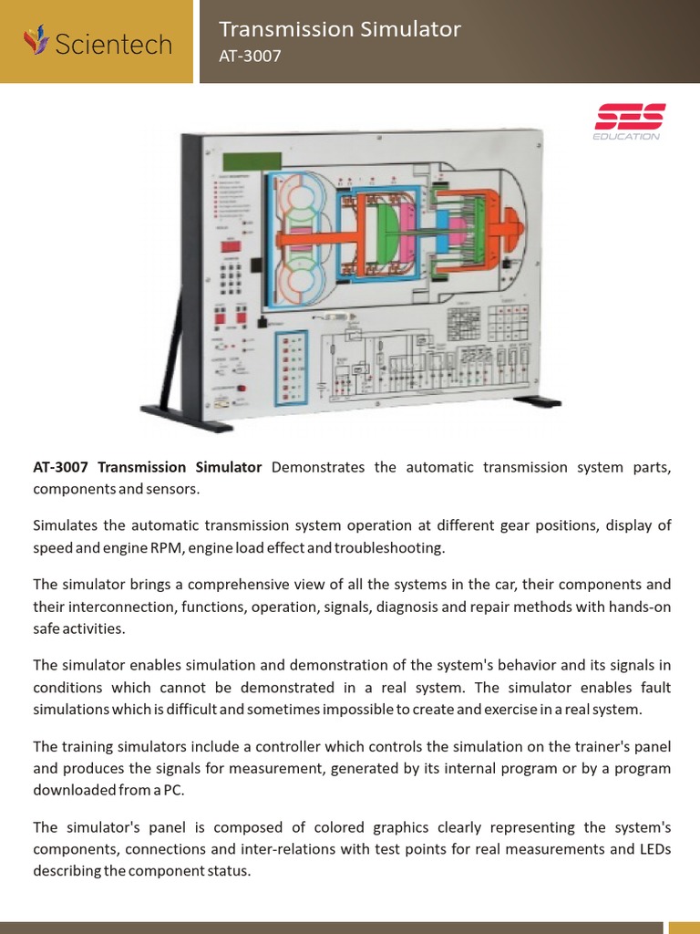 Transmission Simulator At3007 | PDF | Automatic Transmission | Clutch