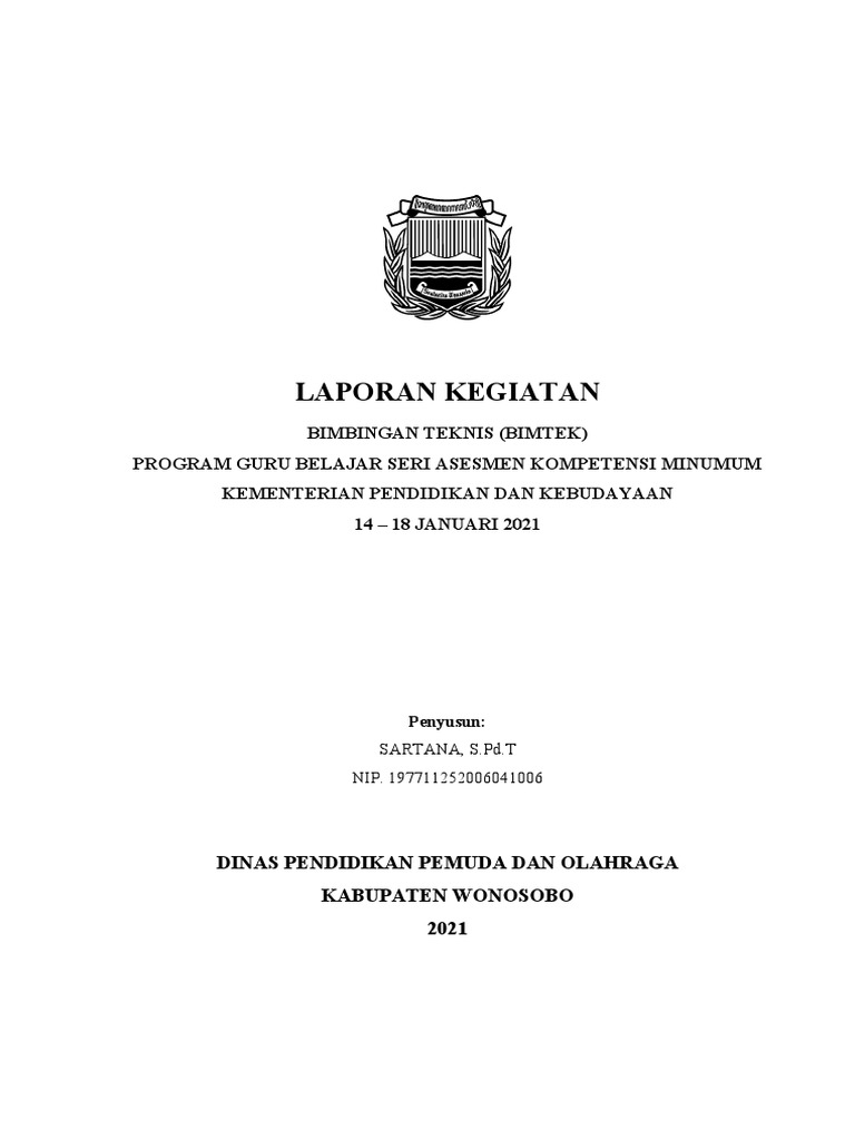 CONTOH LAPORAN BIMTEK SERI AKM | PDF