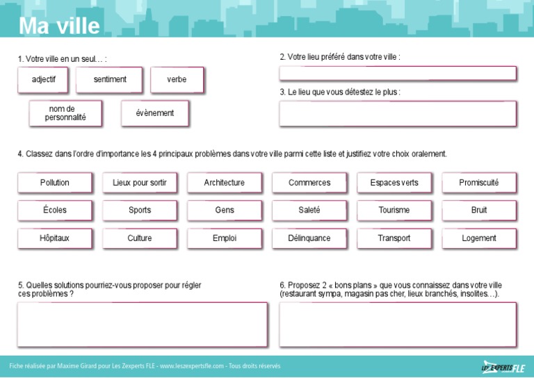 Vocabulaire la Ville | PDF
