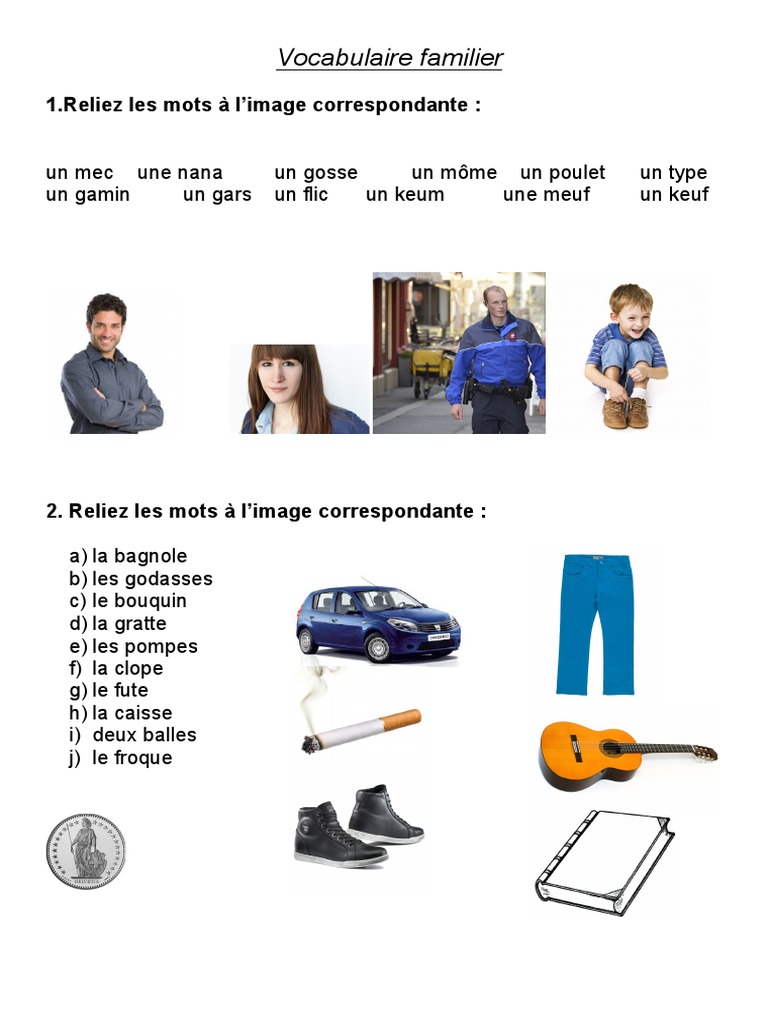 Vocabulaire Familier | PDF