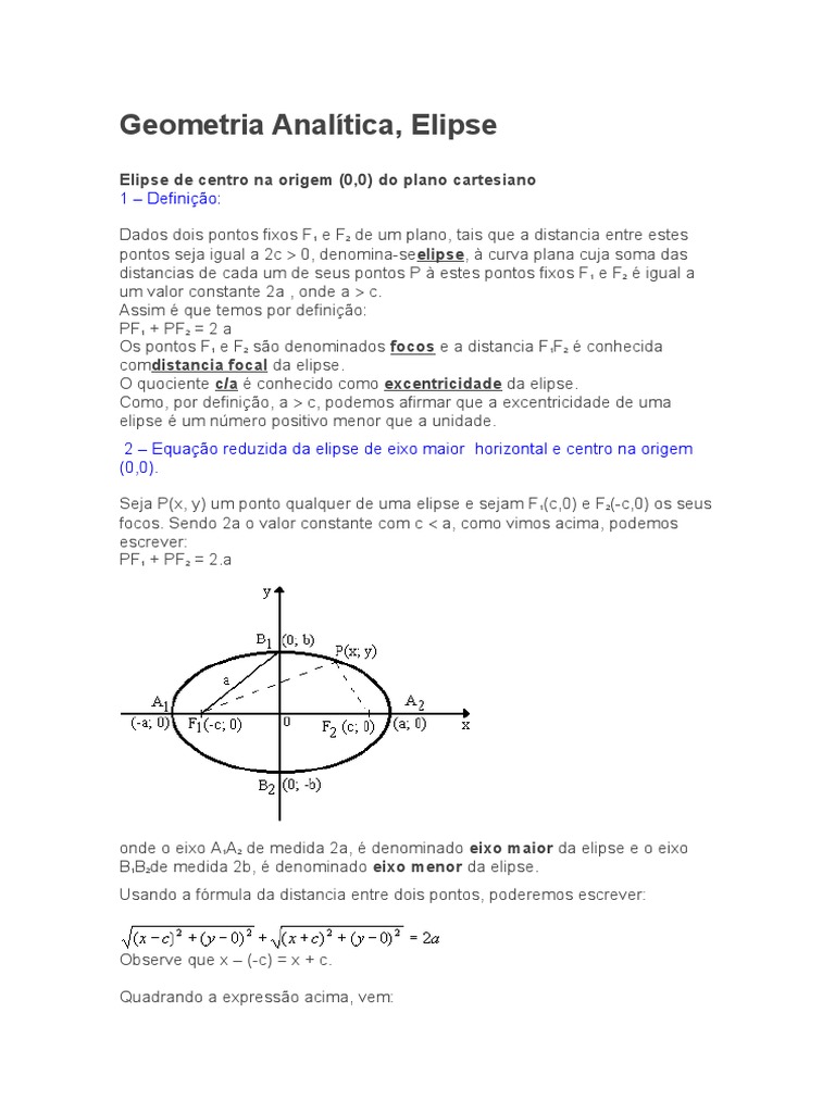 Exercicios Elipse 02 | PDF | Elipse | Geometria Analítica