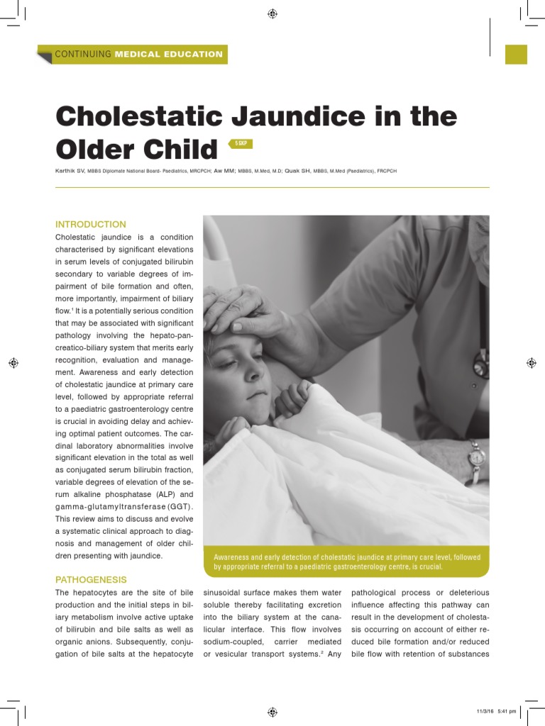 Cholestatic Jaundice in the Older Child | PDF