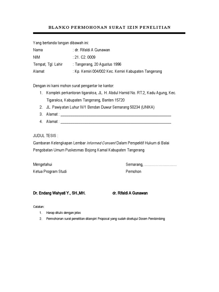 Blanko Penelitian 2023 | PDF