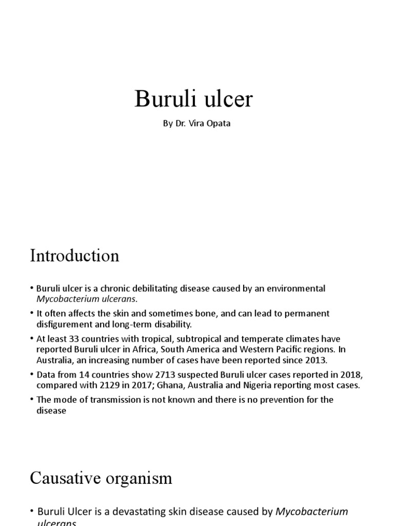 Buruli Ulcer Overview and Control Strategies | PDF | Wellness | Science ...