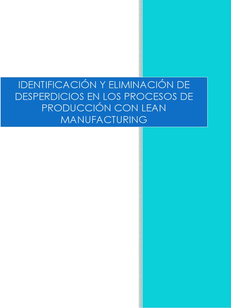 Manual - Identificación y Eliminación de Desperdicios en Los Procesos de Producción Con Lean ...