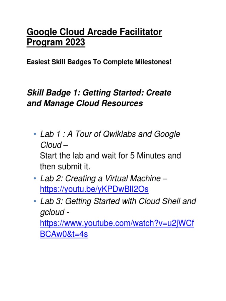 Easiest Skill Badges To Complete Milestones! | PDF