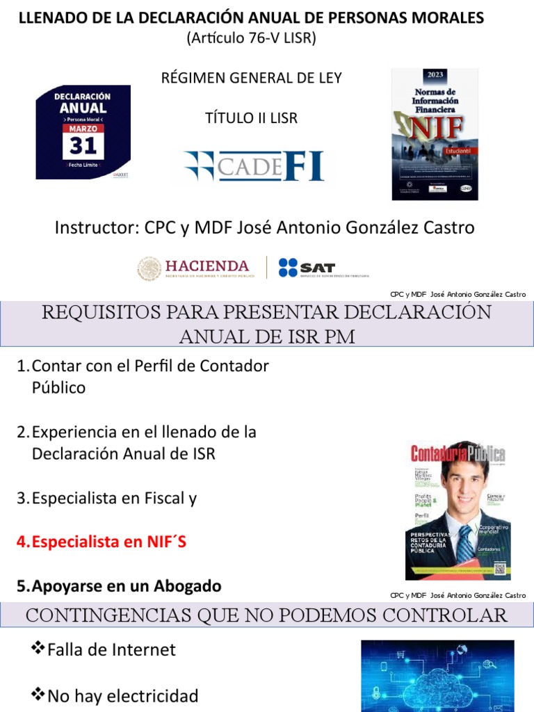 2022 Declaracion Anual PM Regimén General CADEFI | PDF | Impuesto sobre la renta | Contabilidad