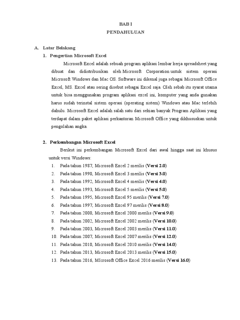 Contoh Makalah Bab I | PDF