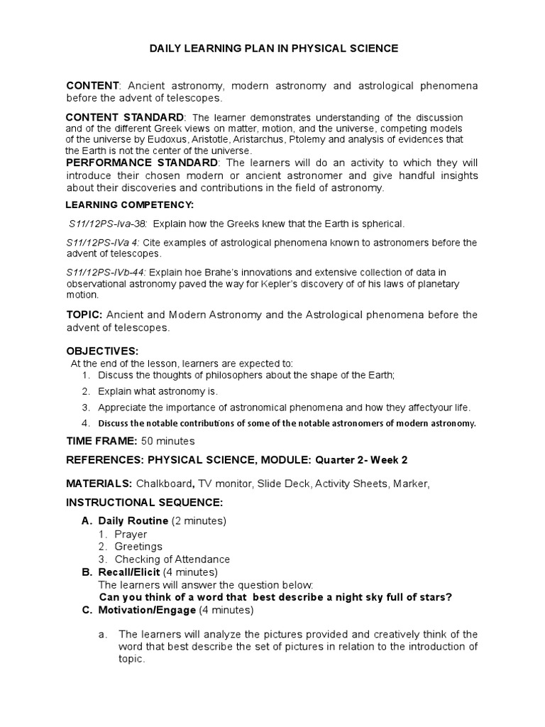 DLP Physical Science q4 Week 2 | PDF DLP Physical Science q4 Week 2 | PDF