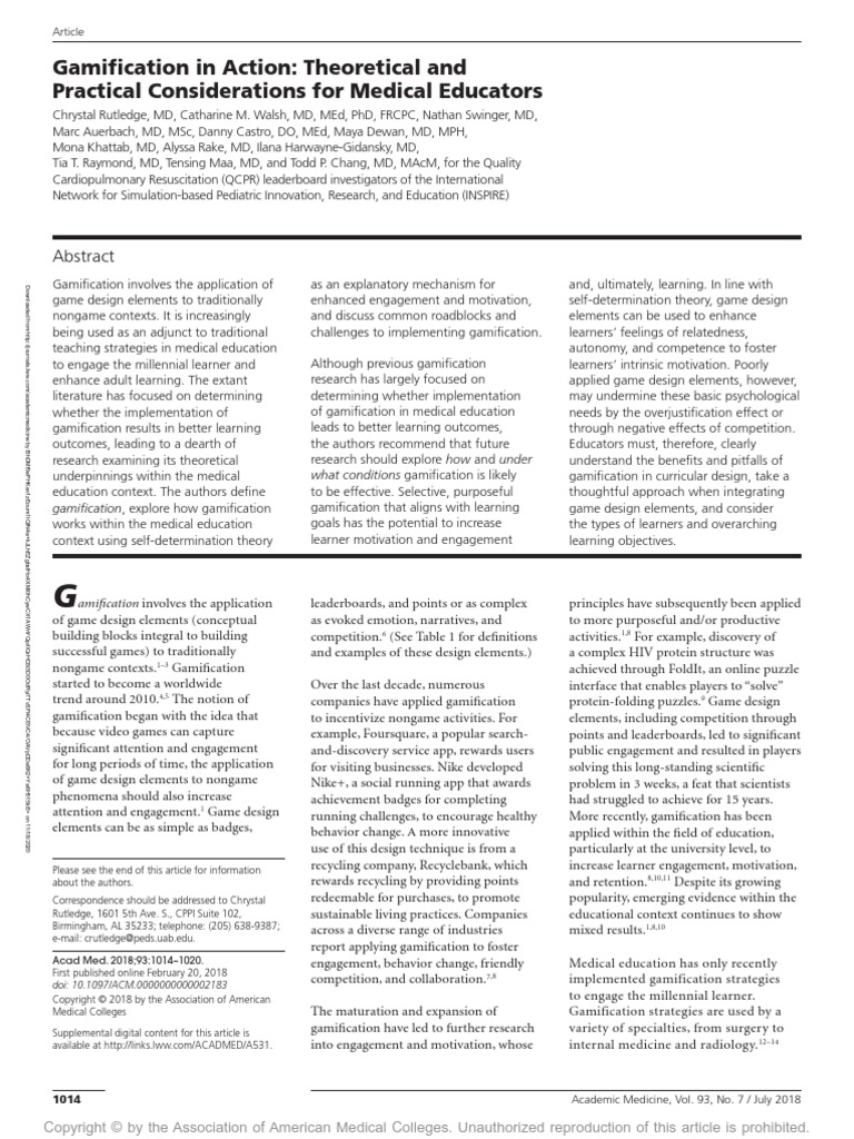 Gamification in Action Theoretical and Practical.21 | PDF