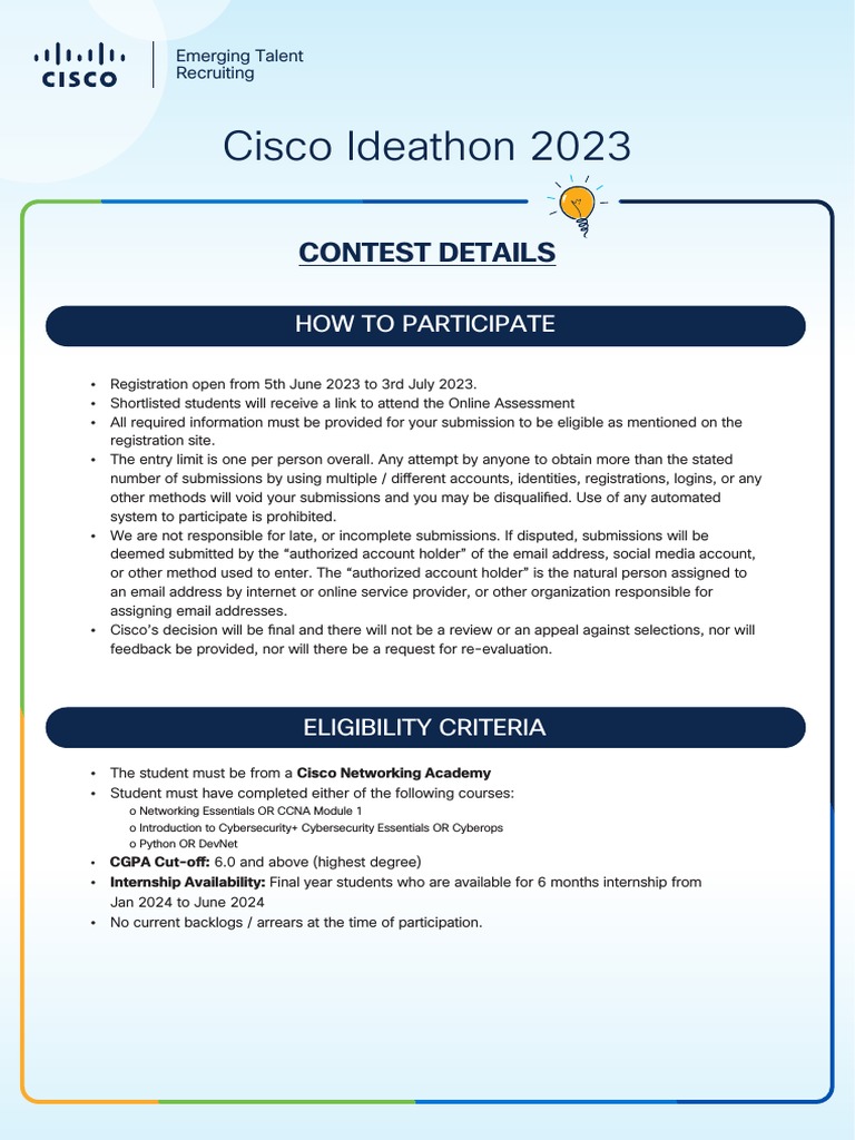Ideathon 2023 Contest Details v3 | PDF | Business | Finance & Money ...