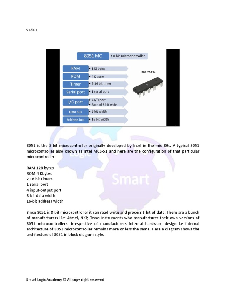 Notes Architecture | PDF | Microcontroller | Integrated Circuit