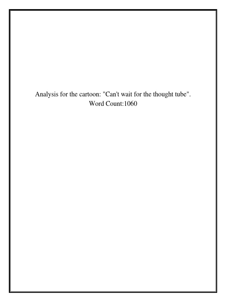 Analysis For The Cartoon | PDF