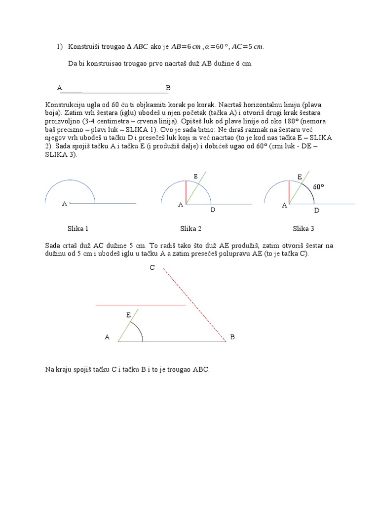Konstrukcija trougla - 6 razred | PDF