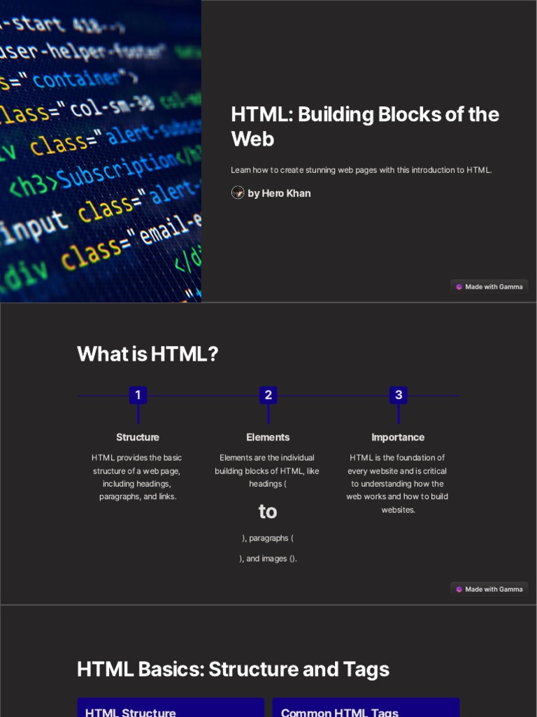 HTML Building Blocks of The Web | PDF