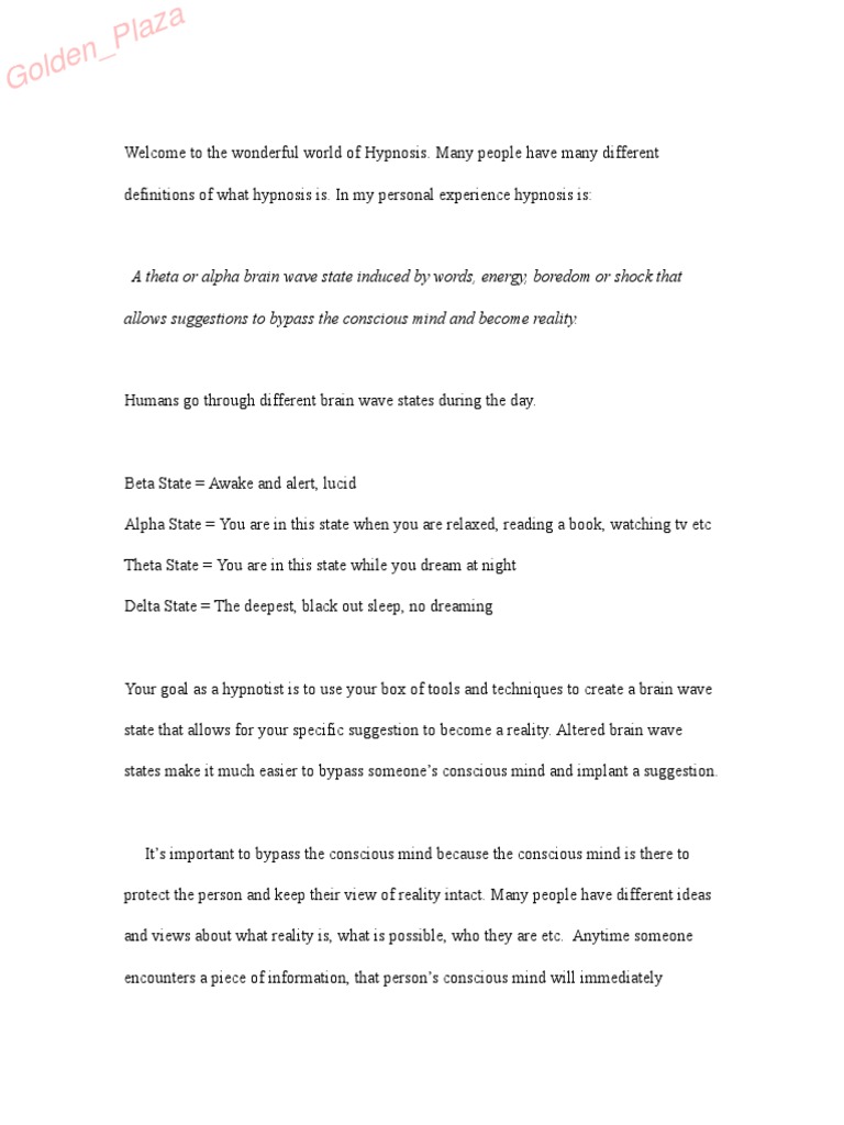 1 - Erotic Hypnosis Manual Part 1 (EroticHypnosisPart1) | PDF