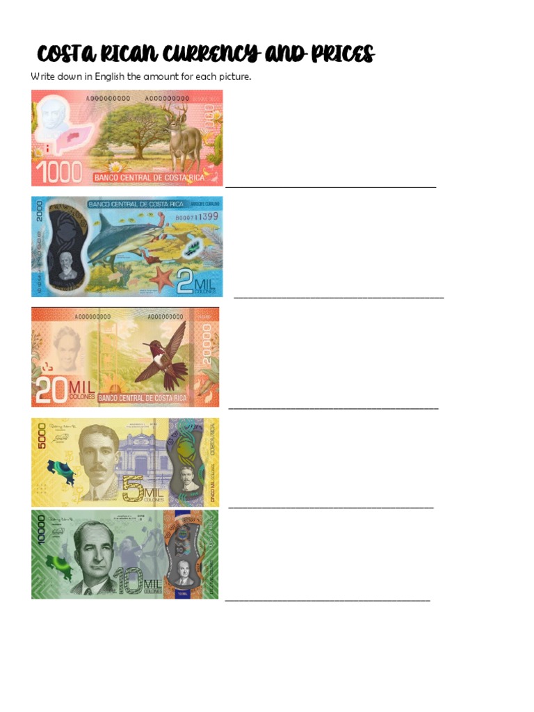 Costa Rican Currency and Prices | PDF | Desktop Computer | Foods