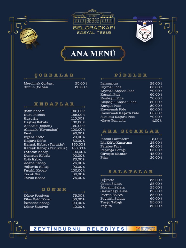 Zeytinburnu Menu | PDF