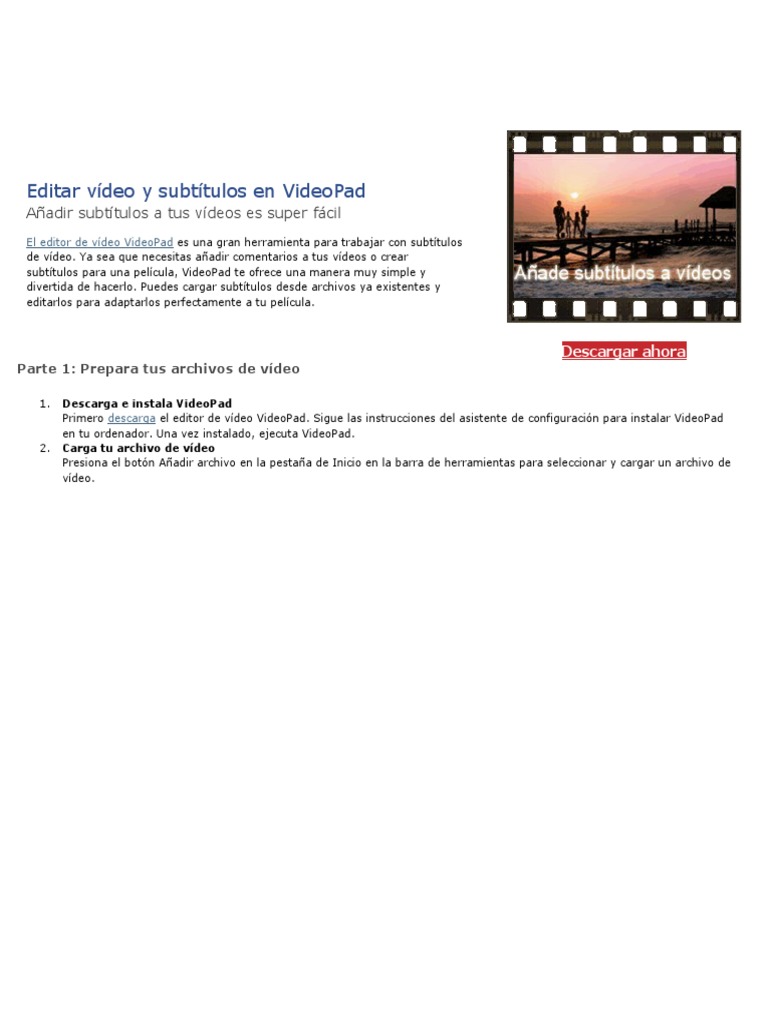 VideoPad (Subs) | PDF