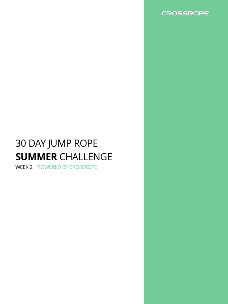 30 Day Jump Rope Summer Challenge - Week 2 | PDF | Physical Fitness ...