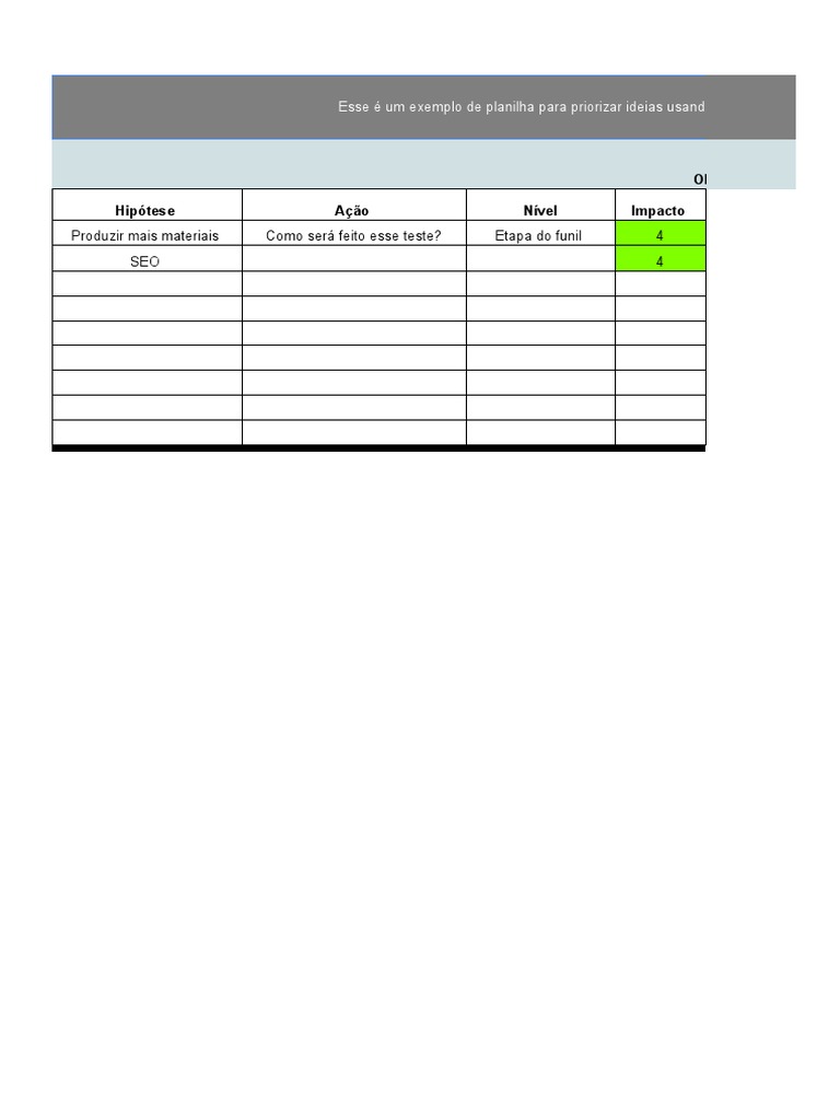 Planilha Ice Score | PDF