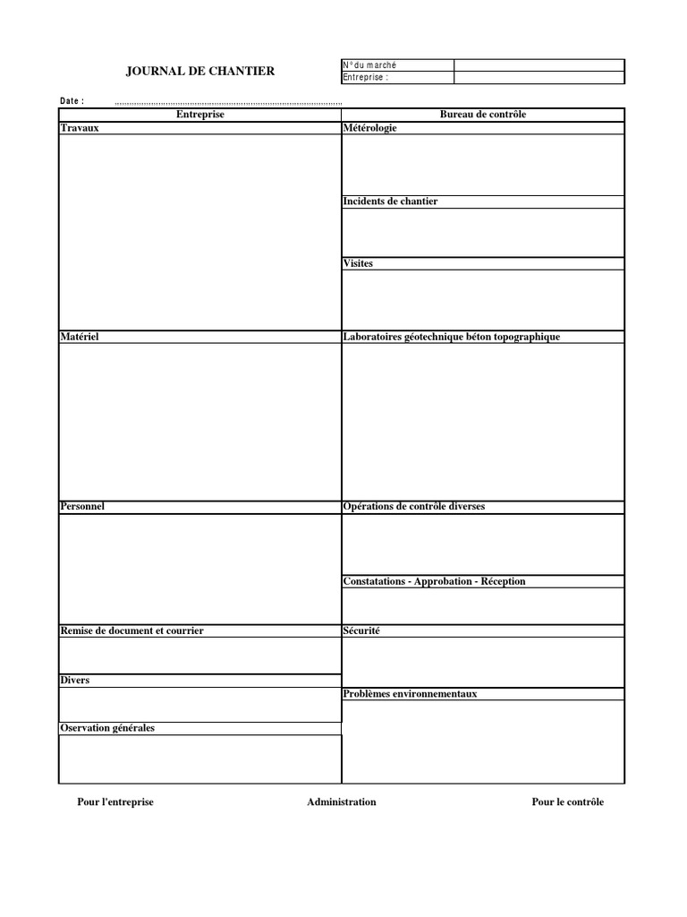 Journal de Chantier - PDF+ | PDF