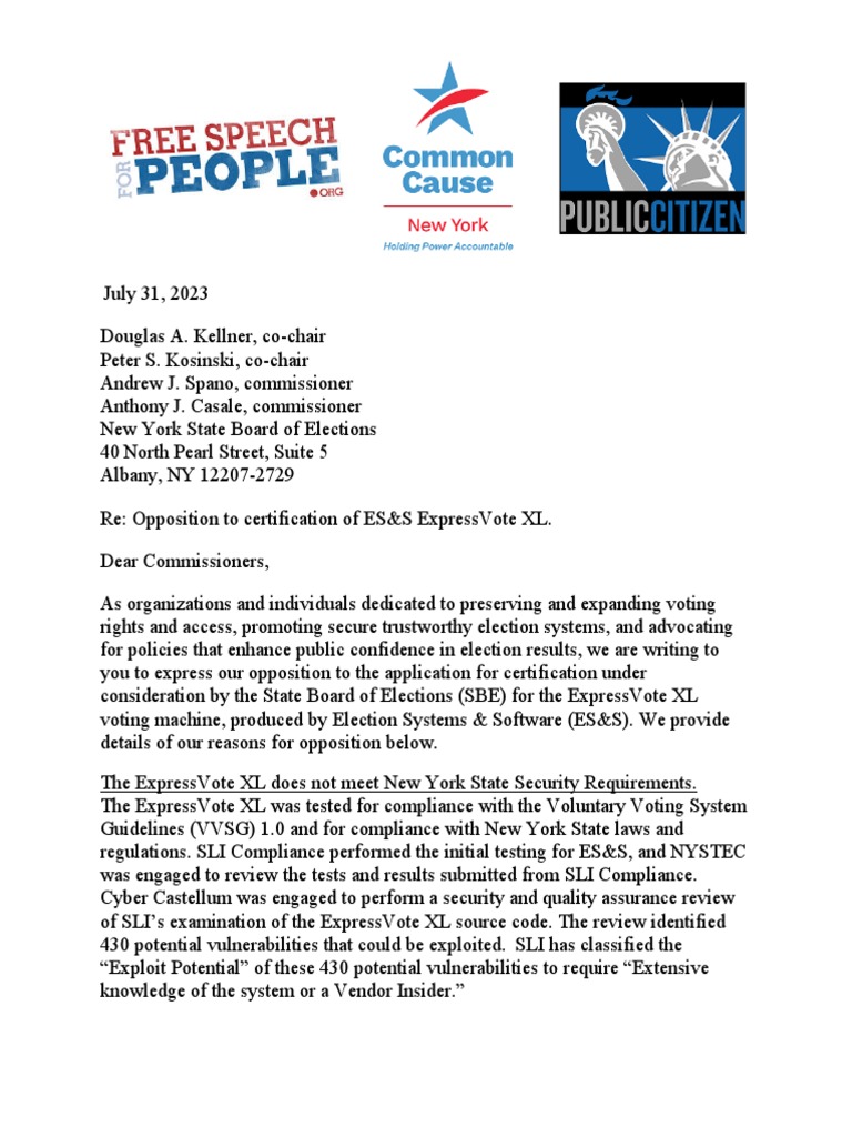 Letter of Opposition CCNY and National Groups - Voz Media | PDF