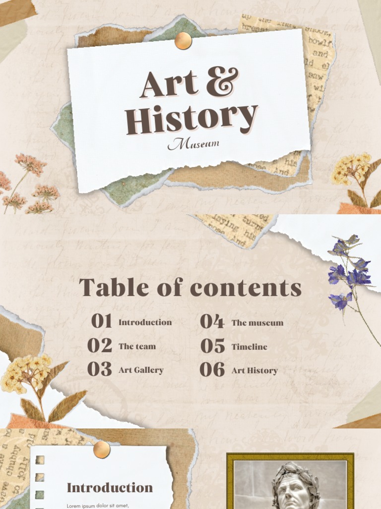 Beige Scrapbook Art and History Museum Presentation | PDF