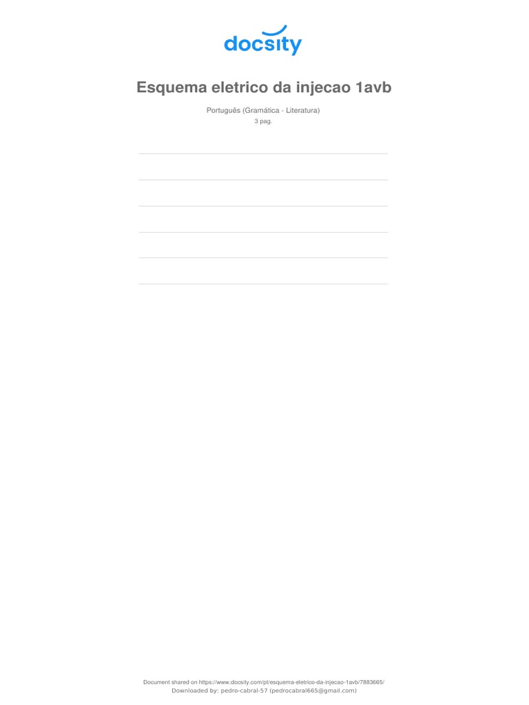 Docsity Esquema Eletrico Da Injecao 1avb | PDF | Injeção eletrônica ...