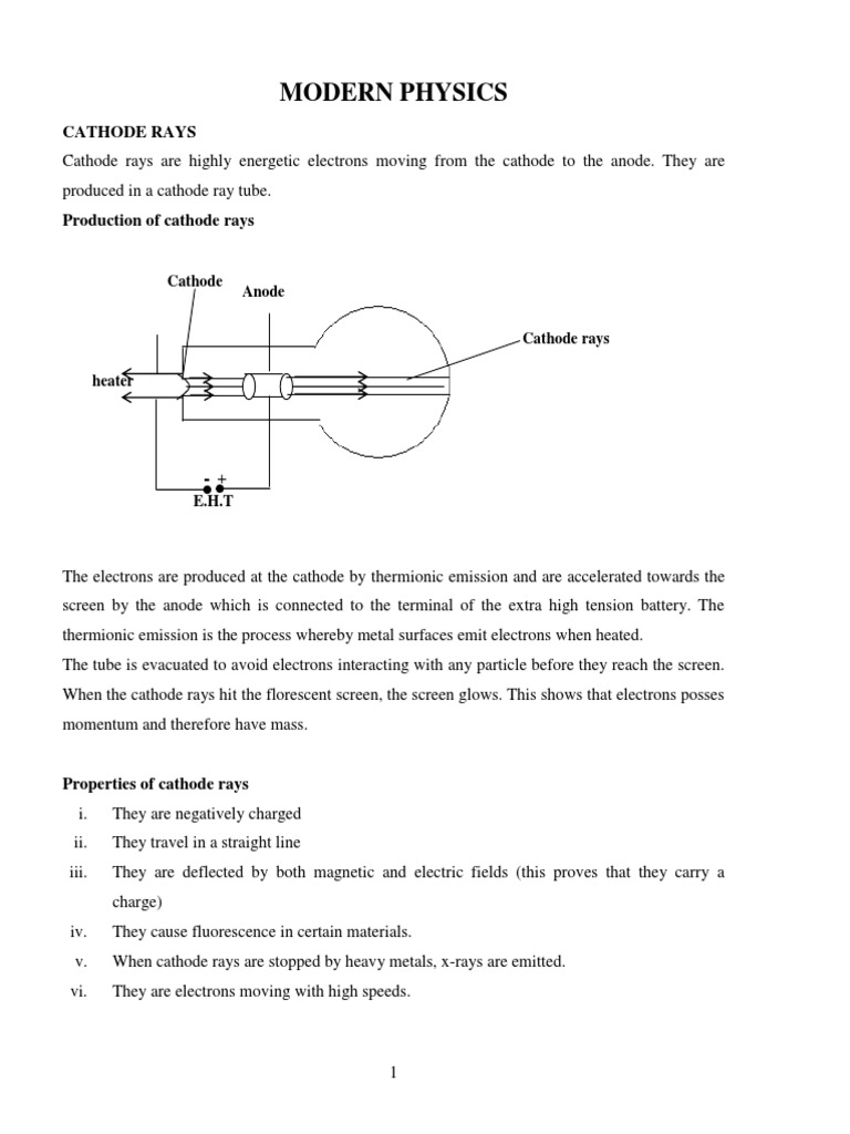A'level Modern Physics Notes | Download Free PDF | Photoelectric Effect ...