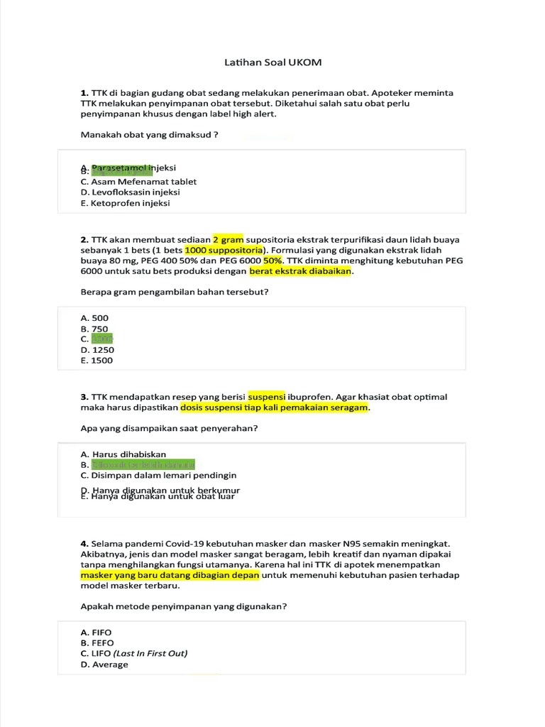 PDF Soal e Learning Ukom Jilid 1 Compress | PDF