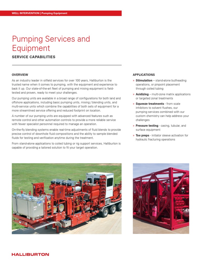 Pumping Services and Equipment | PDF | Technology & Engineering