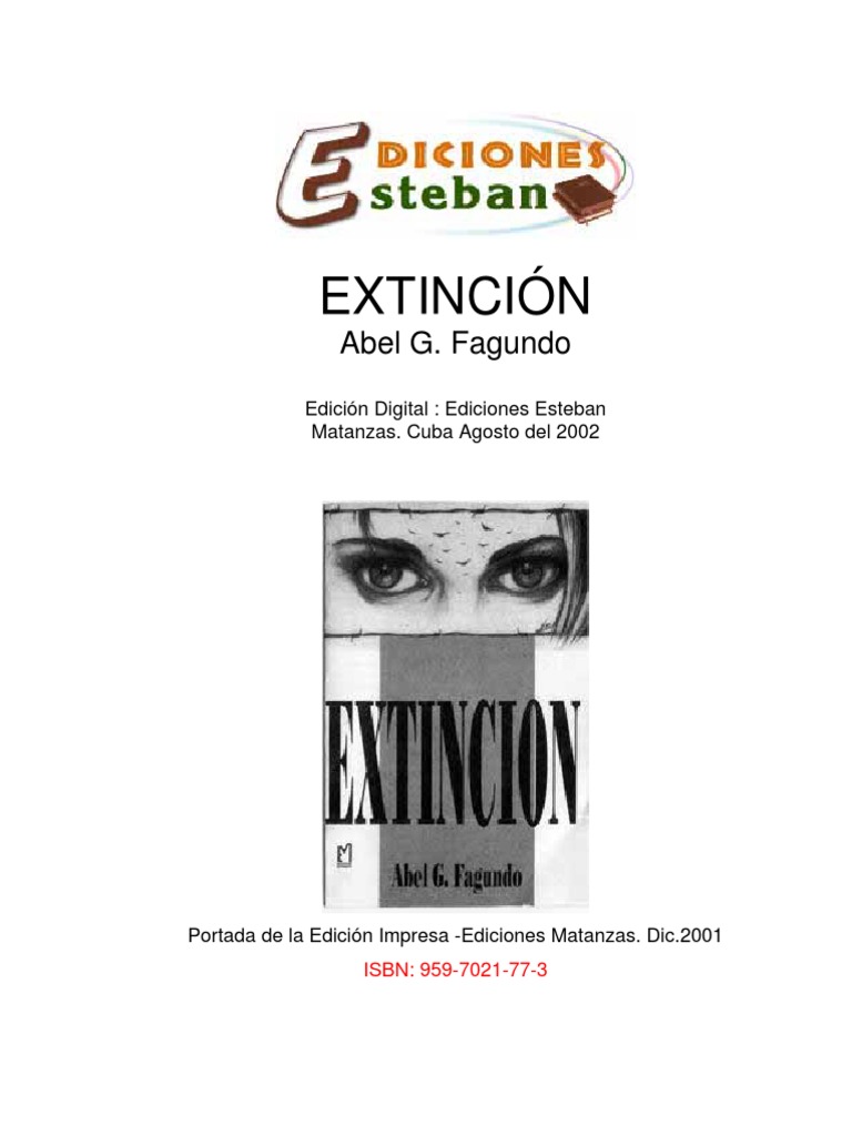 Extincion Abel G. Fagundo Poesia | PDF | Ficción general