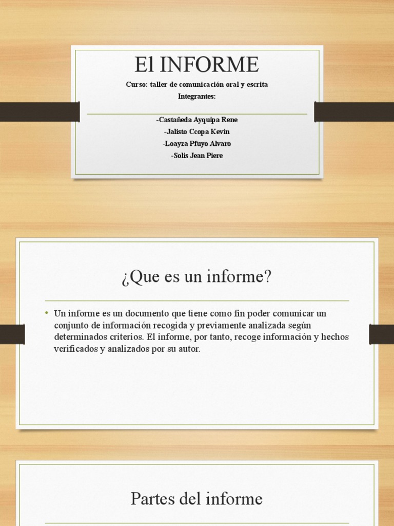 El INFORME Exposicion | PDF | Toma de decisiones