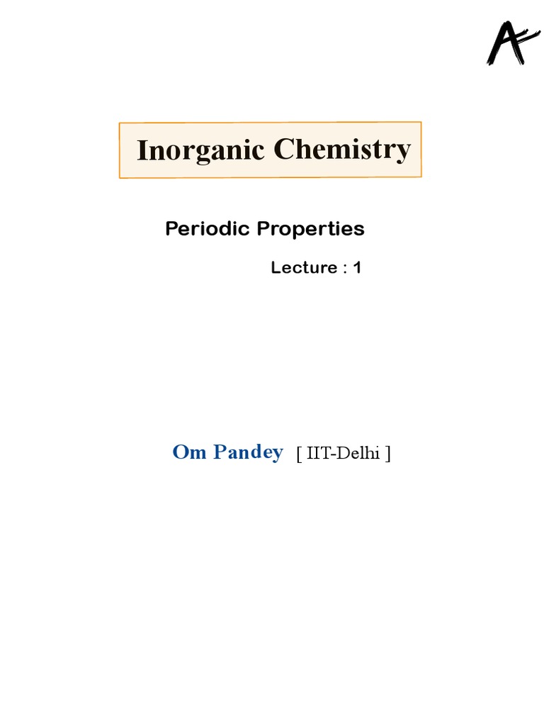 Periodic Table ( Lecture 1 ) | PDF