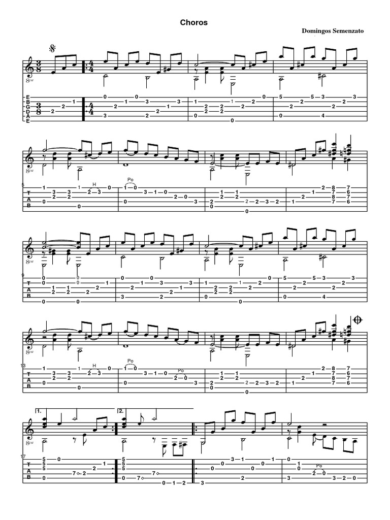 Domingos Semenzato - Choros | PDF