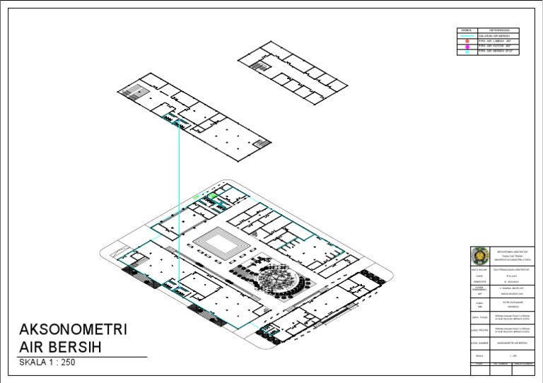 Aksonometri Air Bersih: SKALA 1: 250 | PDF