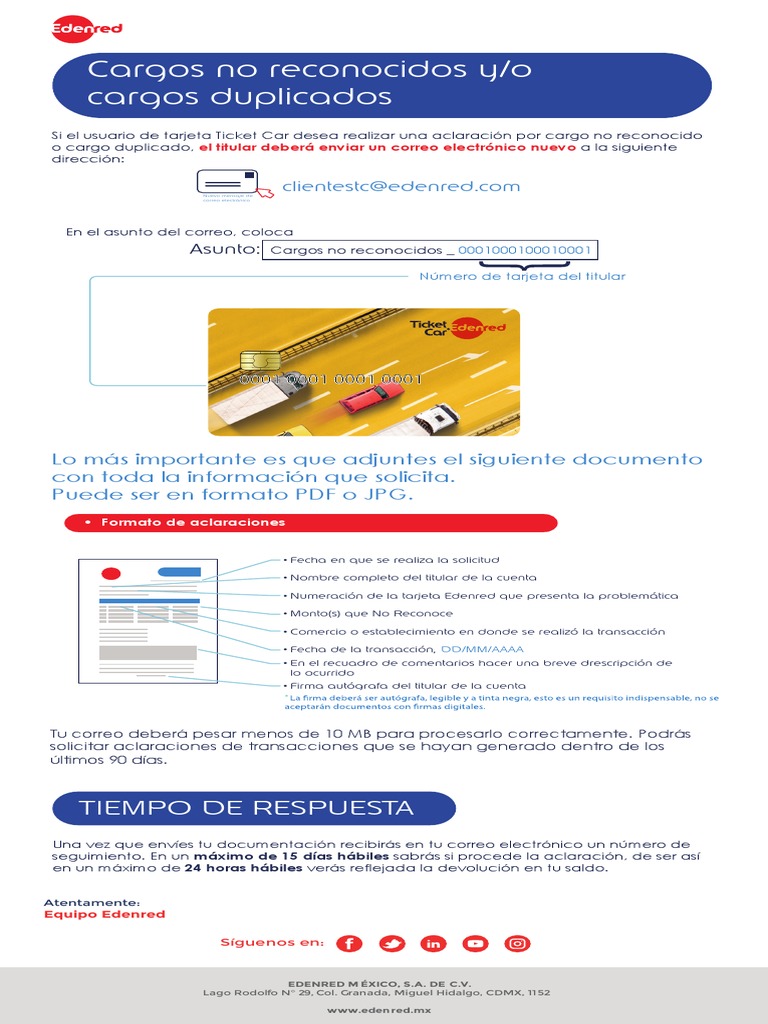 Guia - Cargos No Reconocidos TC | PDF