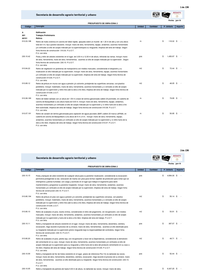 CAT Zona 2 SEDATU | PDF