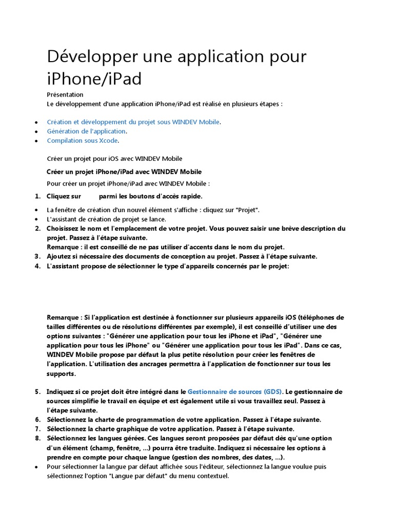Développer une application iOS avec WINDEV | PDF | Ordinateurs ...
